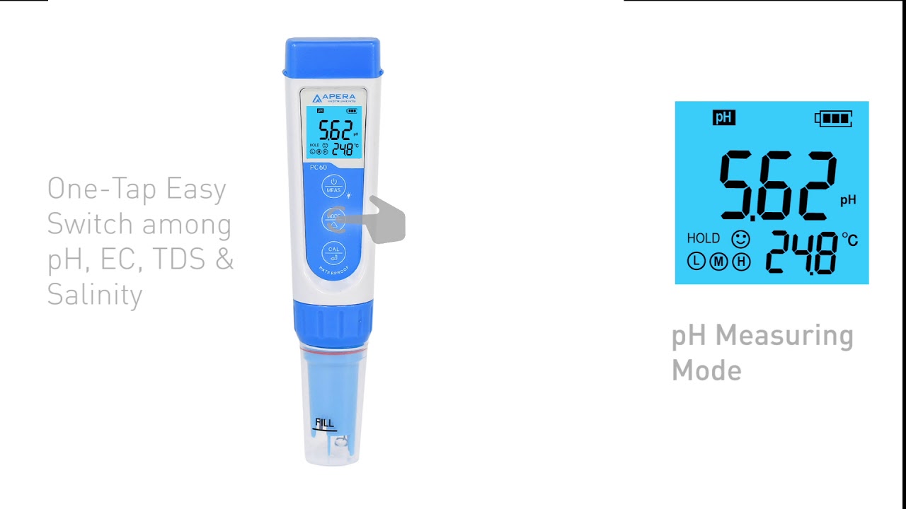 PC60 Premium 5-in-1 Multi-Parameter Pocket Meter | Apera Instruments